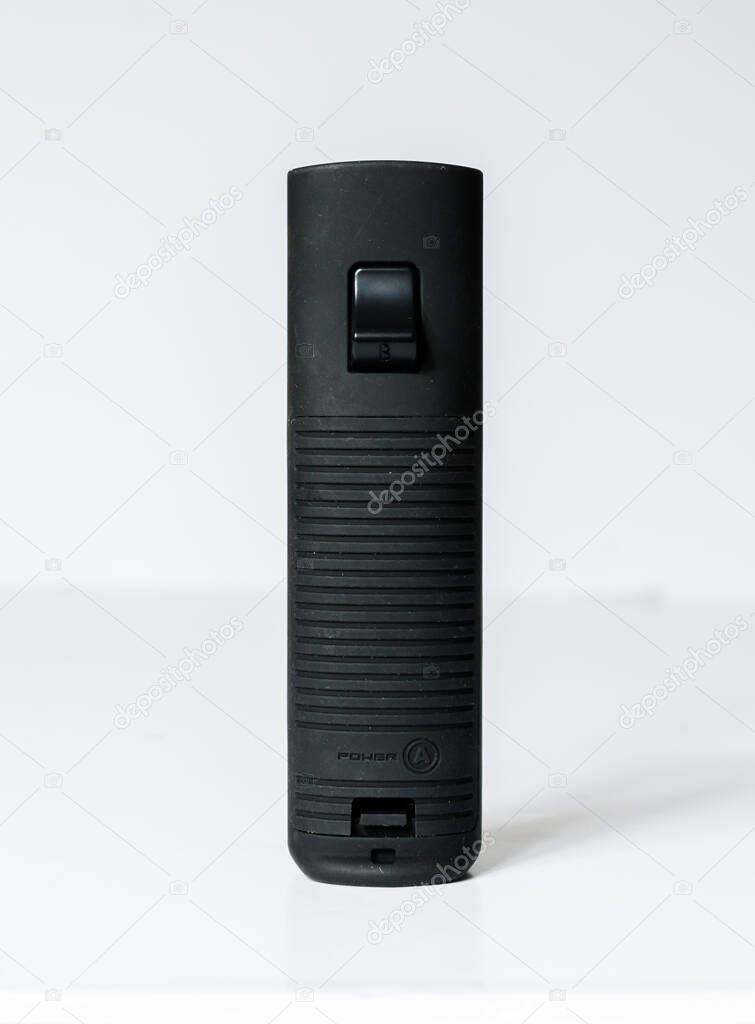 london, england 05 / 052019 Un wii Controller negro de Nintendo sobre ...