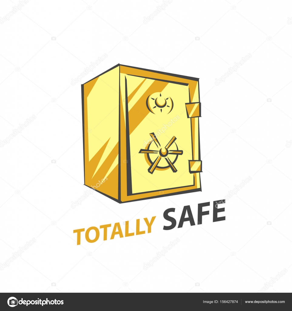 Cartoon safe vector illustration, isolated on white Stock Vector Image ...