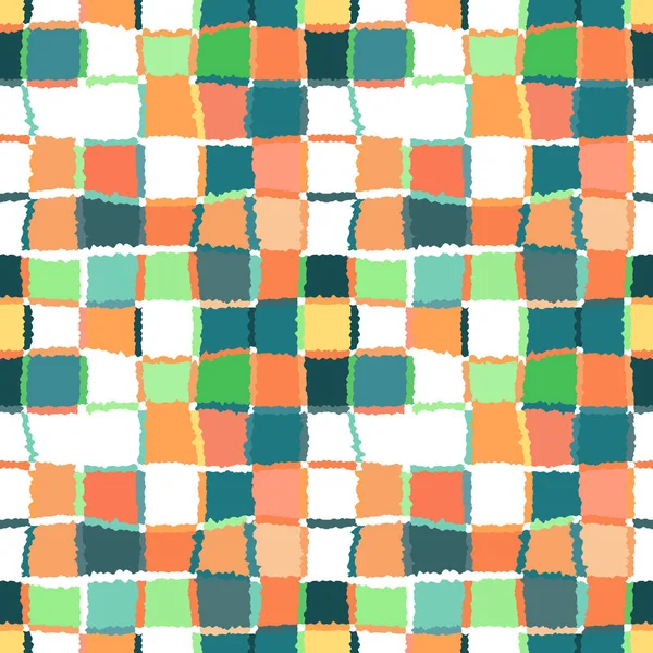 Seamless Geometric Mosaic Checked Pattern Background Woven Rectangles Squares Patchwork Stock ...