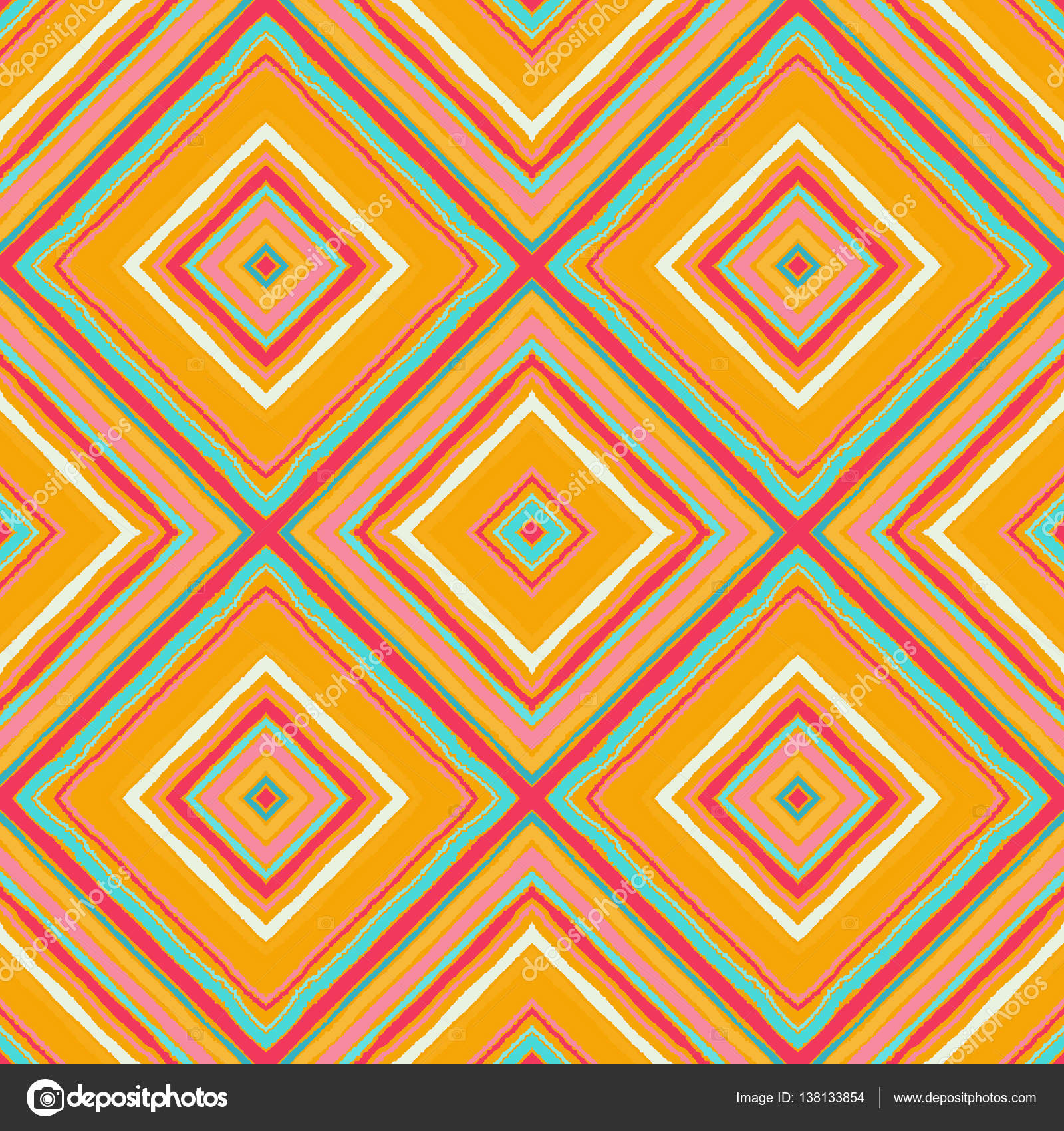 Striped diagonal rectangle seamless pattern. Square rhombus lines with ...