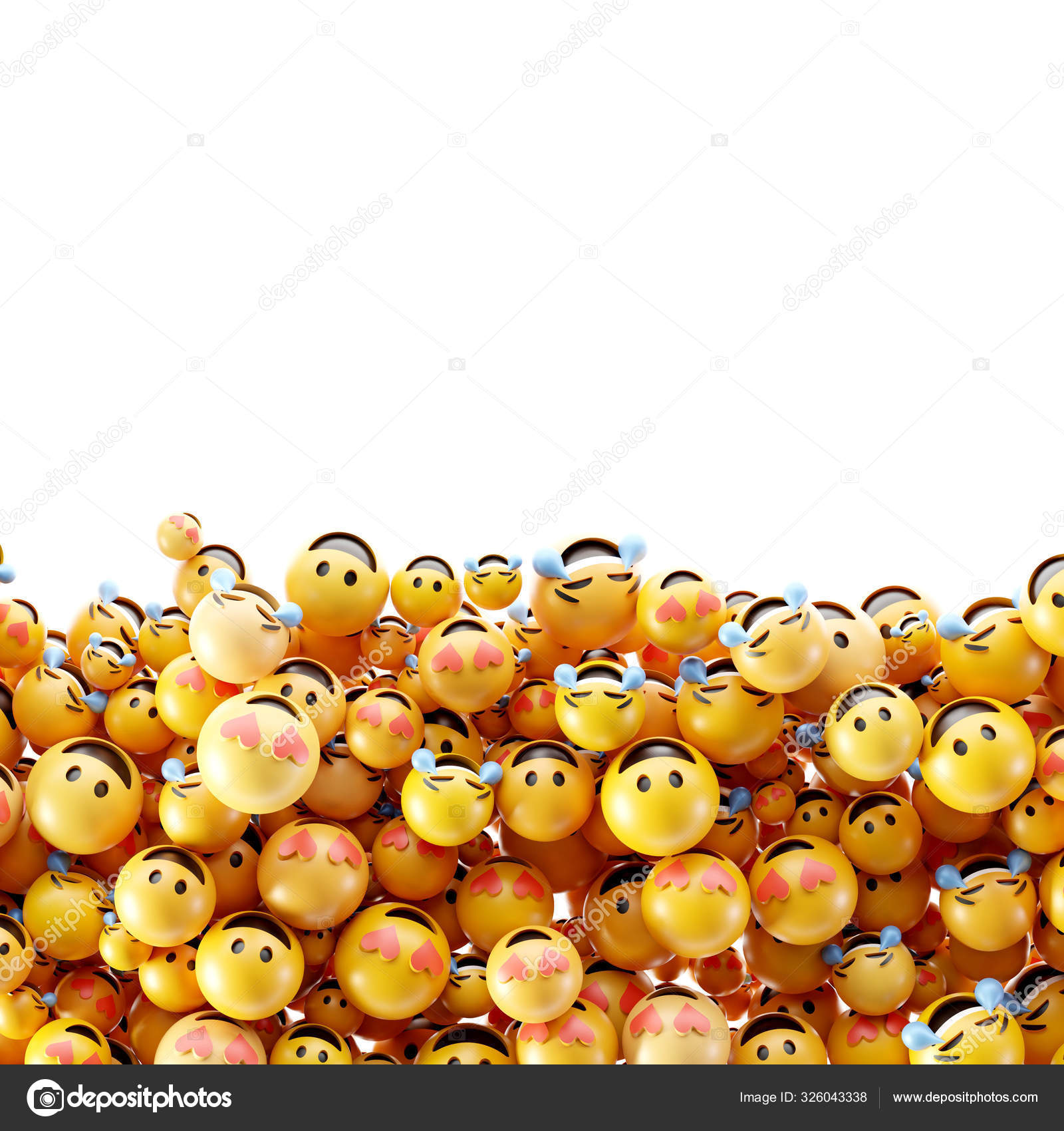 Infinite Emoticons Rendering Background Social Media Communications ...