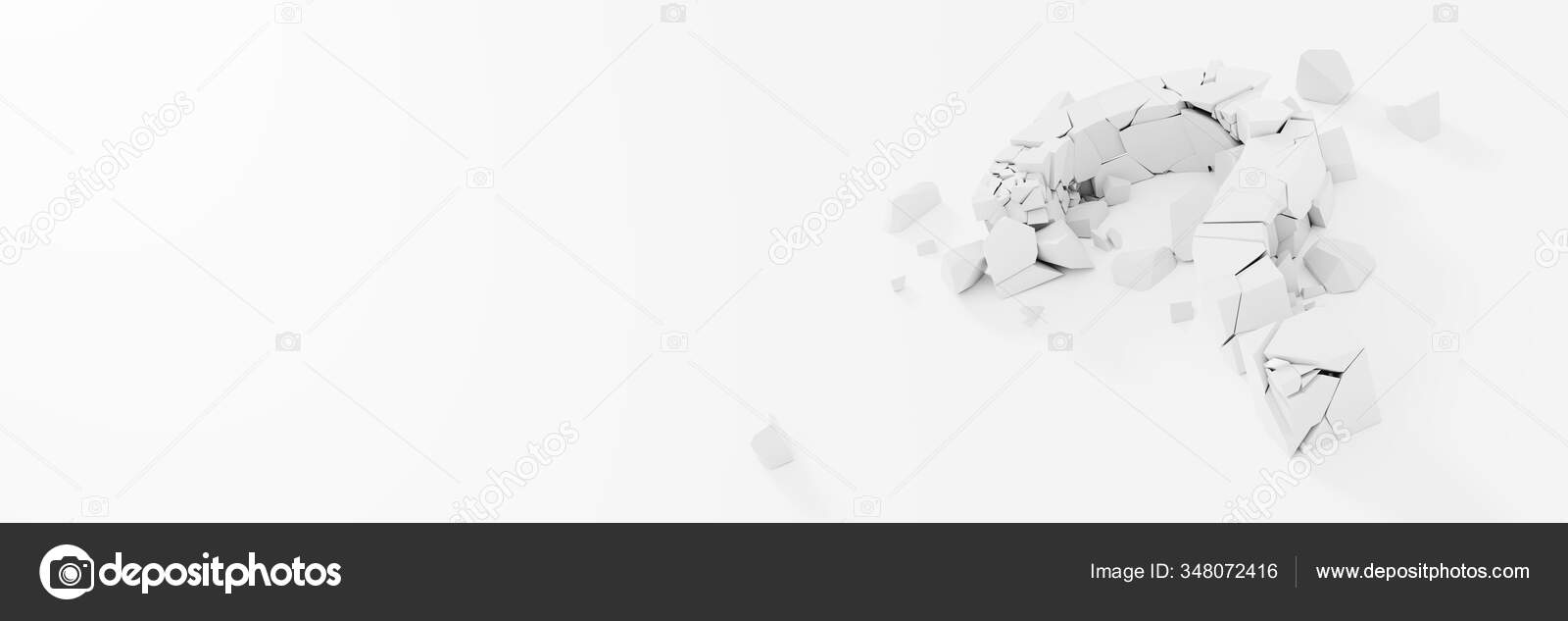 Signo Interrogación Roto Renderizado Original — Foto de stock ...