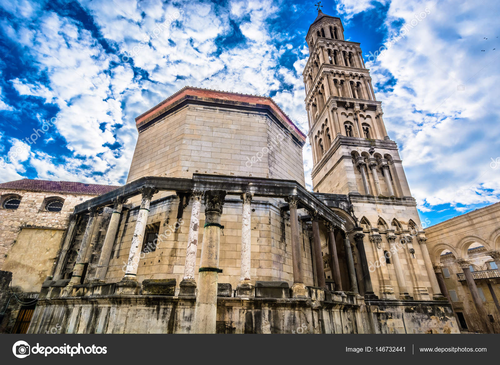 Arquitectura antigua Catedral de Split .: fotografía de stock ...