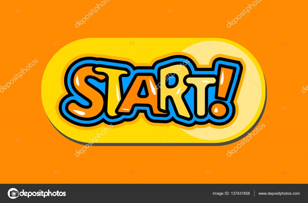 Cartoon start button Stock Vector by ©tomozina1.yandex.ru 137431858