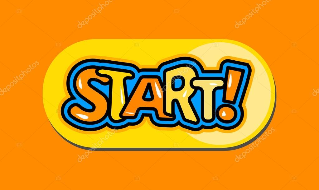 Botón de inicio de dibujos animados Vector de stock por ©tomozina1 ...