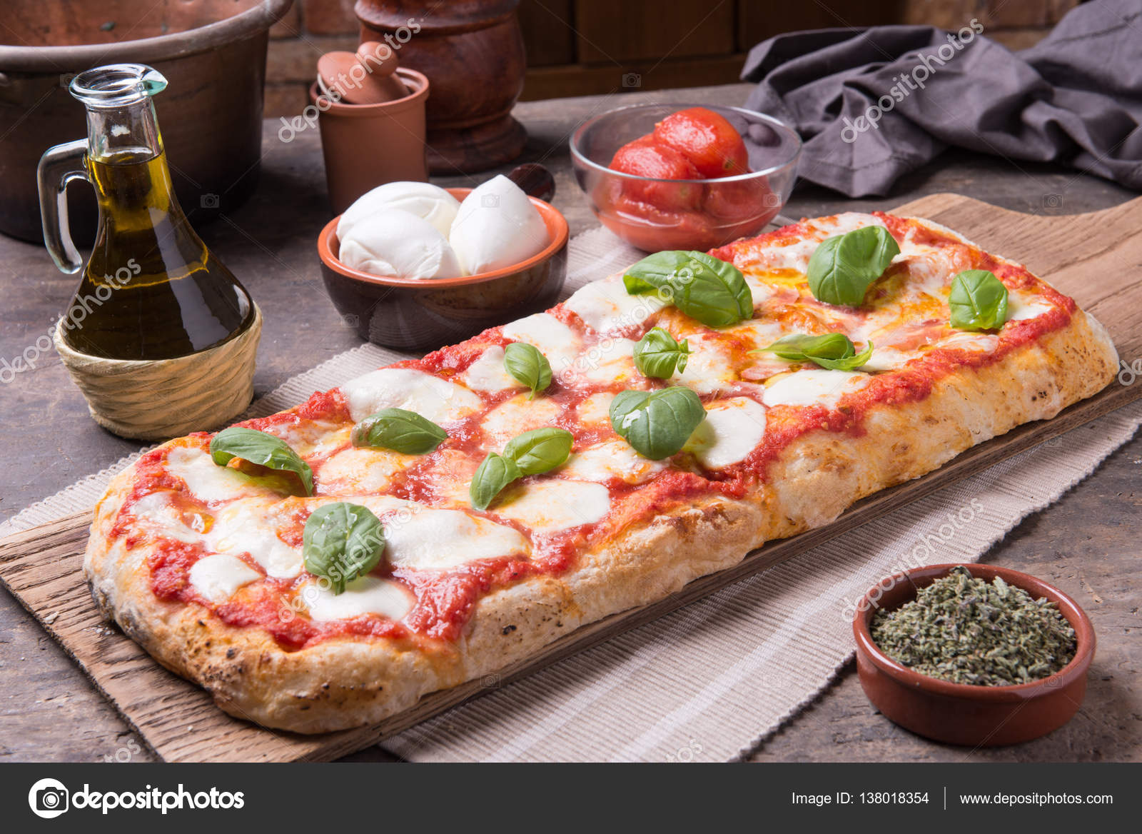 Rectangular romana's pizza Stock Photo by ©info.jefmilano.com 138018354