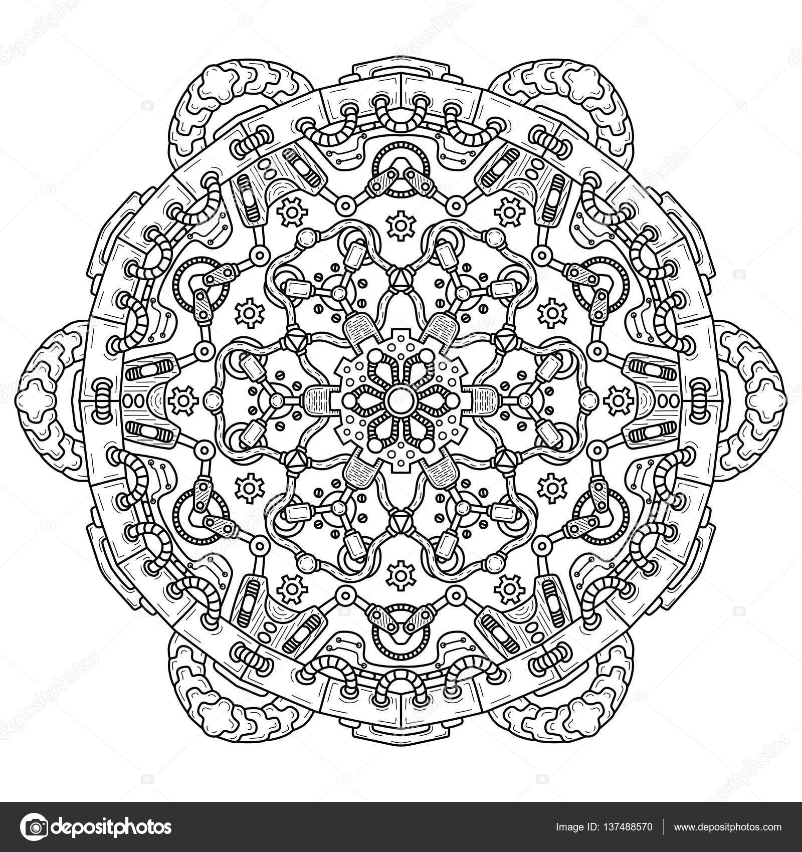 Steampunk round ornament. Stock Illustration by ©korolev.dm.va.gmail ...