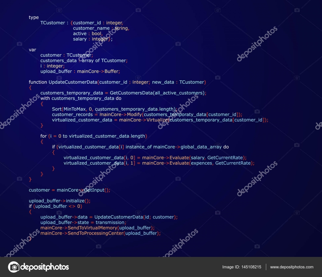 Abstract background with program code. Stock Vector Image by ©korolev ...
