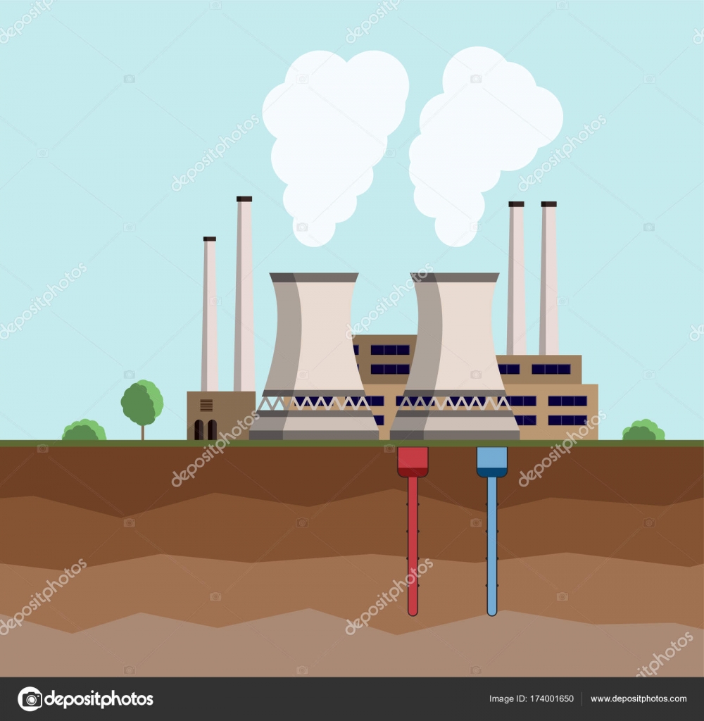 Geothermal Power Plant Animation