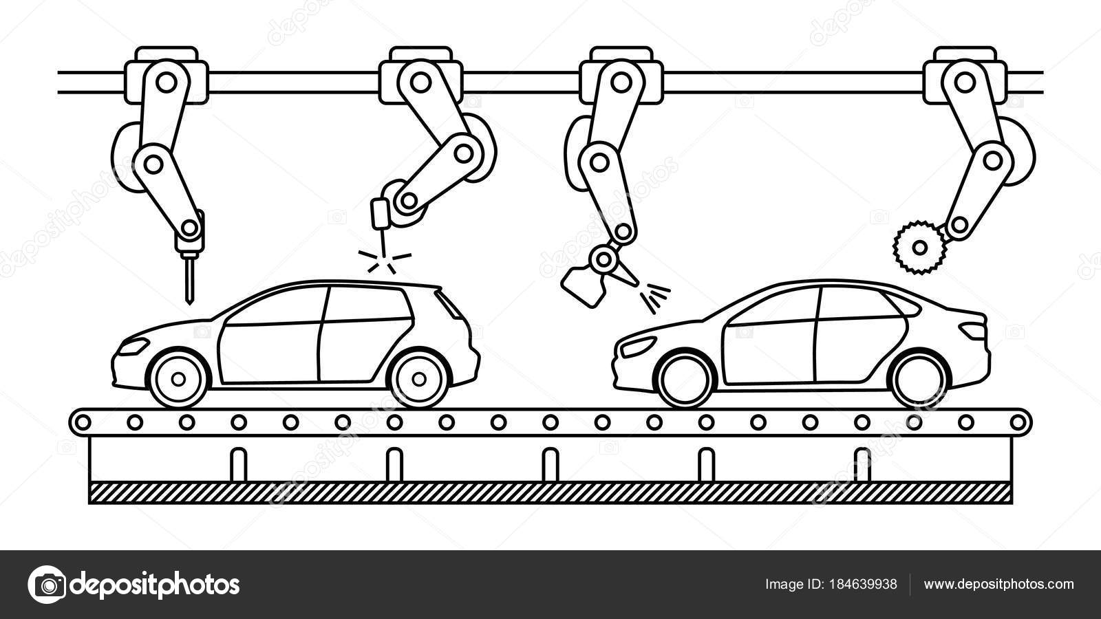 Assembly Line Illustration