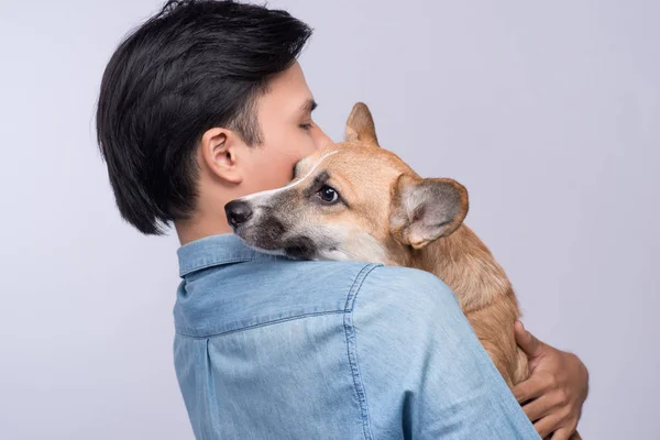 Dog man hugging Stock Photos, Royalty Free Dog man hugging Images ...