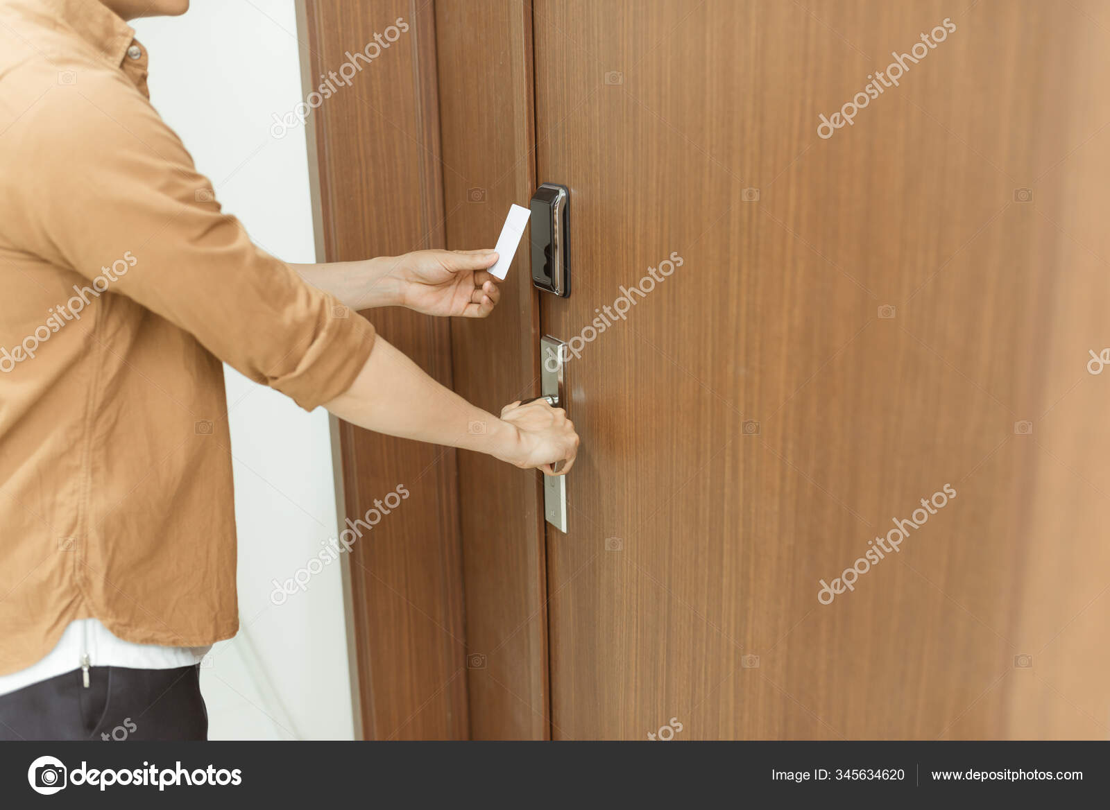 Electronic Key Access System Lock Unlock Doors Stock Photo by ...