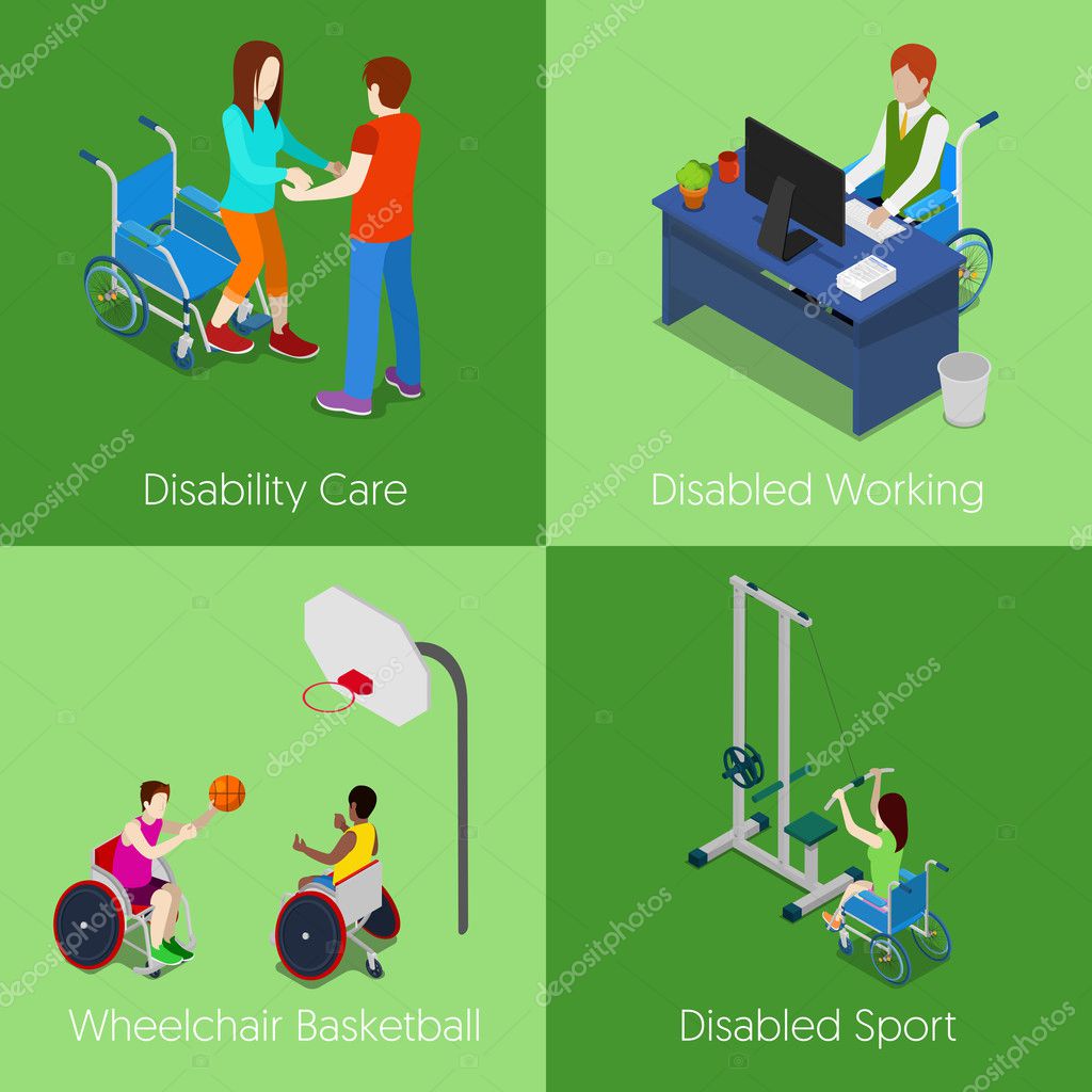 Personas con discapacidad isométrica. Cuidado de la discapacidad ...
