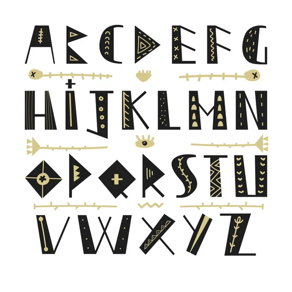 Stylized Font Alphabet Word Shaky Vector Illustration — Stock Vector ...