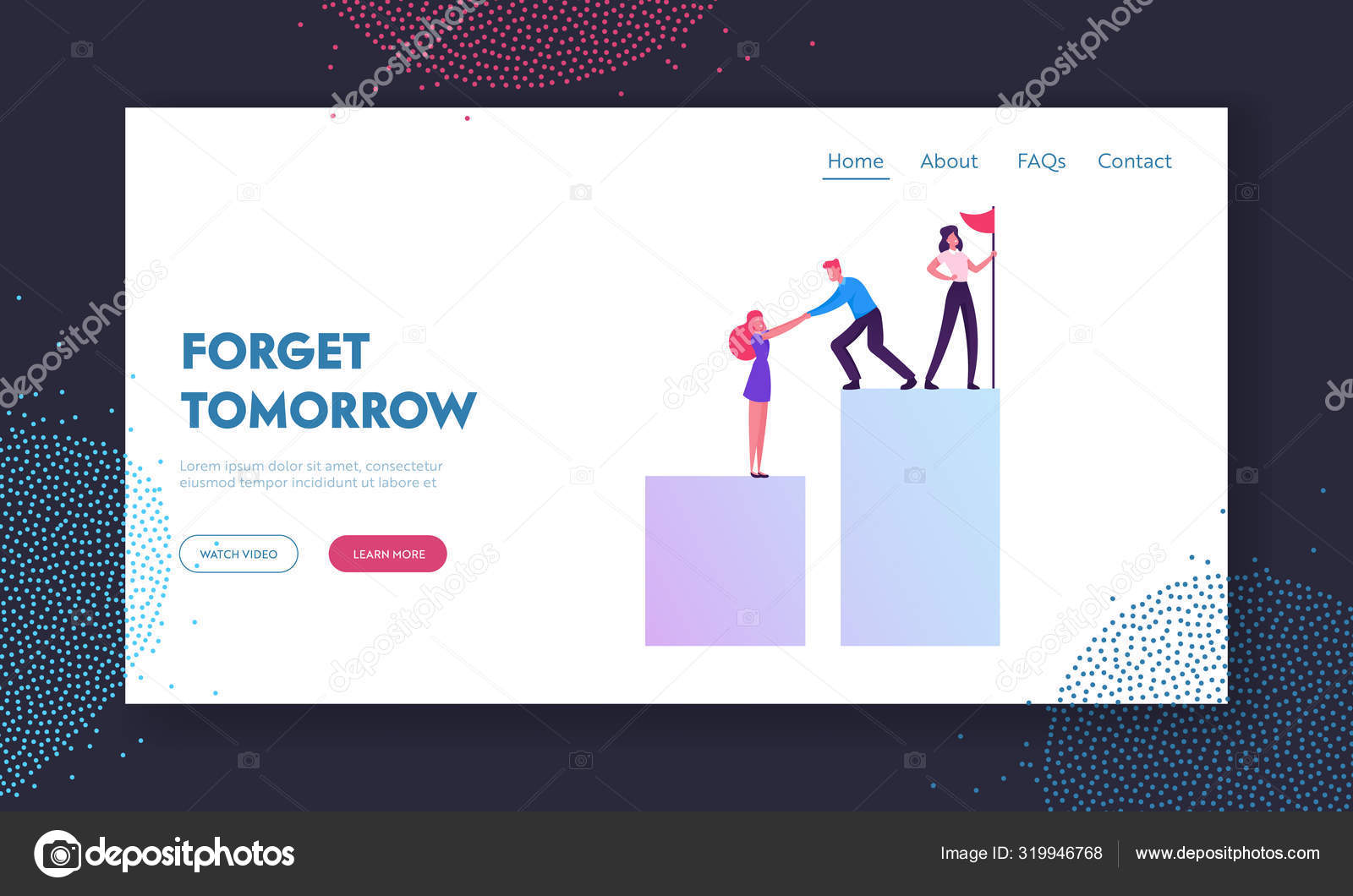 Team Work Challenge Partnership and Leadership Website Landing Page ...