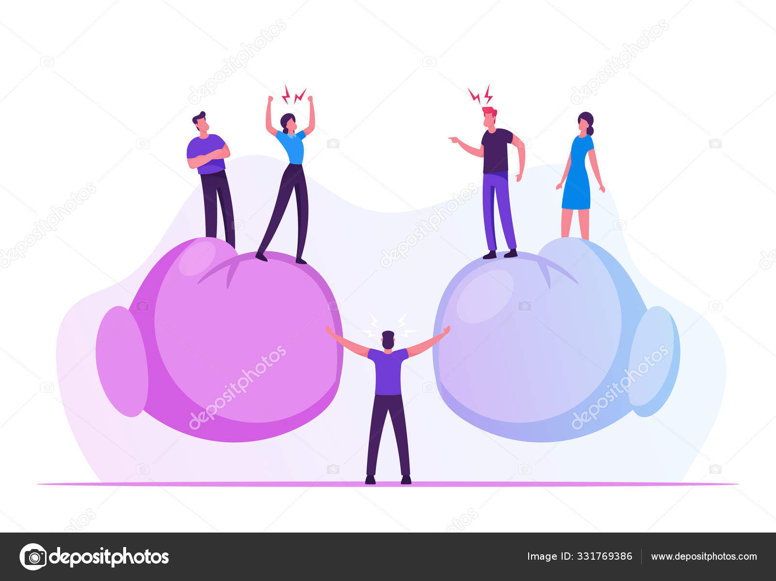 Confrontation Cartoon