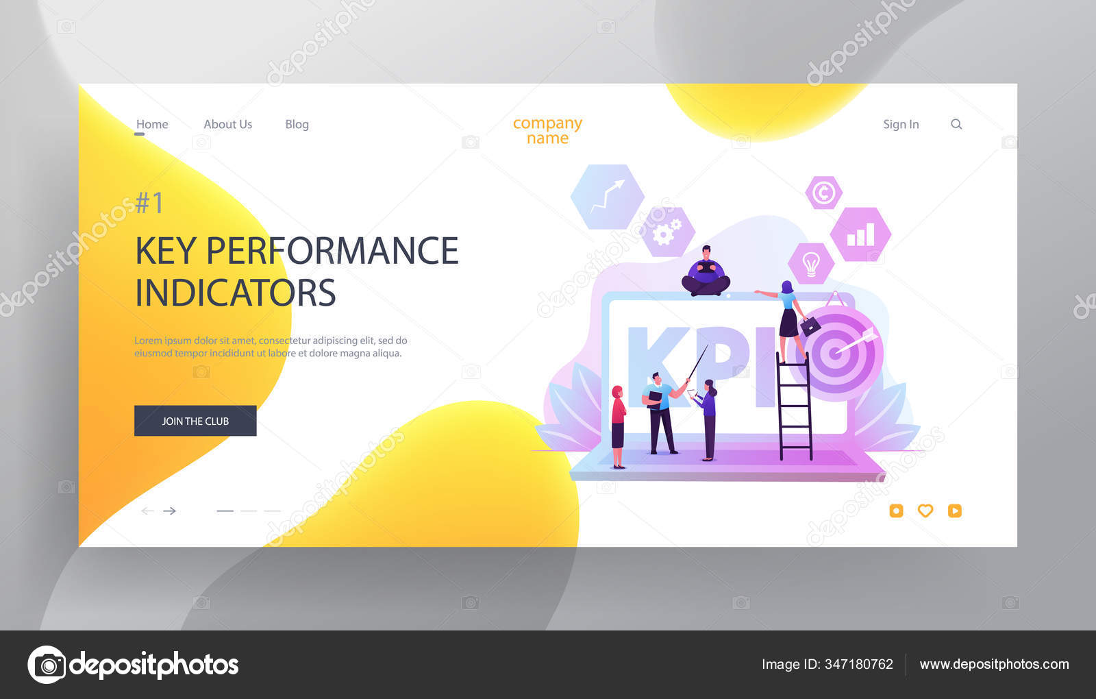 Kpi Data Report, Key Performance Indicators with Business People and ...