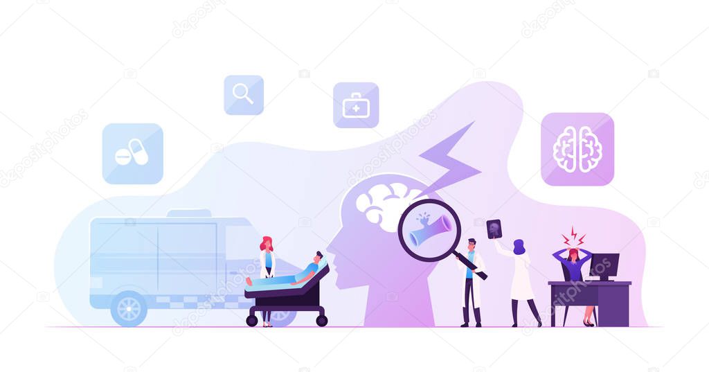 Apoplejía, concepto de ataque de insulto. Ambulancia Hospitaliza al ...