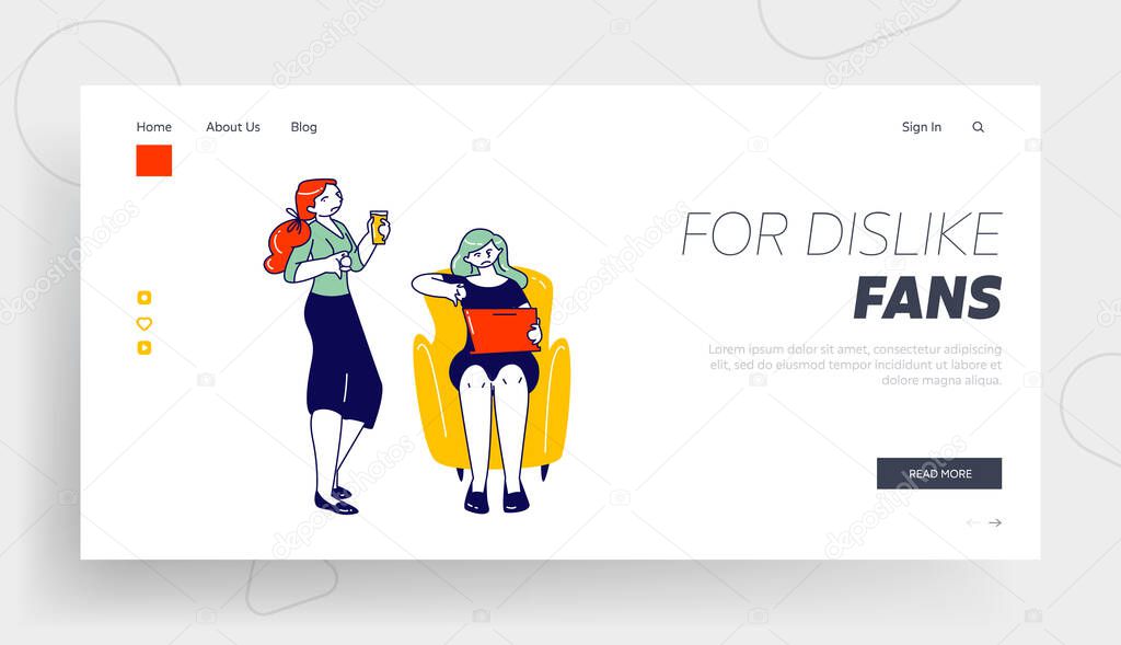 Opinión negativa o Plantilla de página de aterrizaje de sentimiento ...