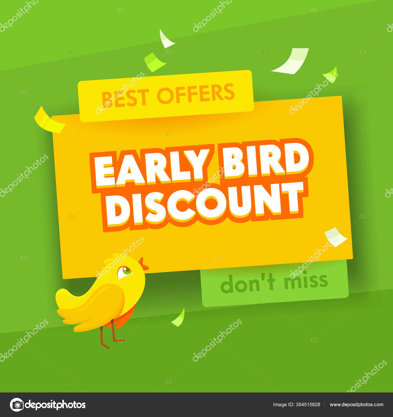 Early Bird Advertising Poster for Sale Promotion. Promo Banner, Flyer ...