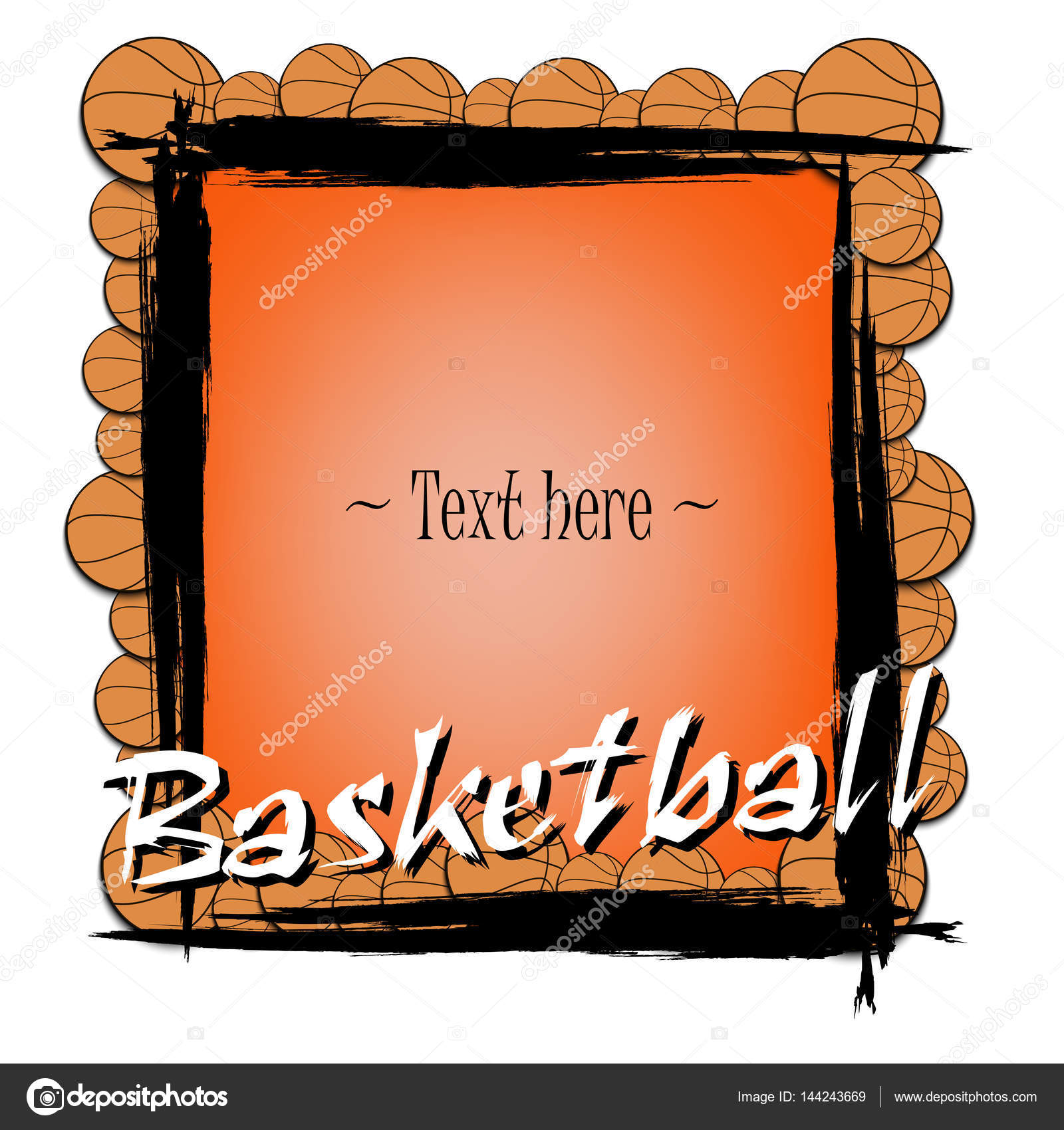 Frame with basketball balls Stock Vector Image by ©Mityay_PG #144243669
