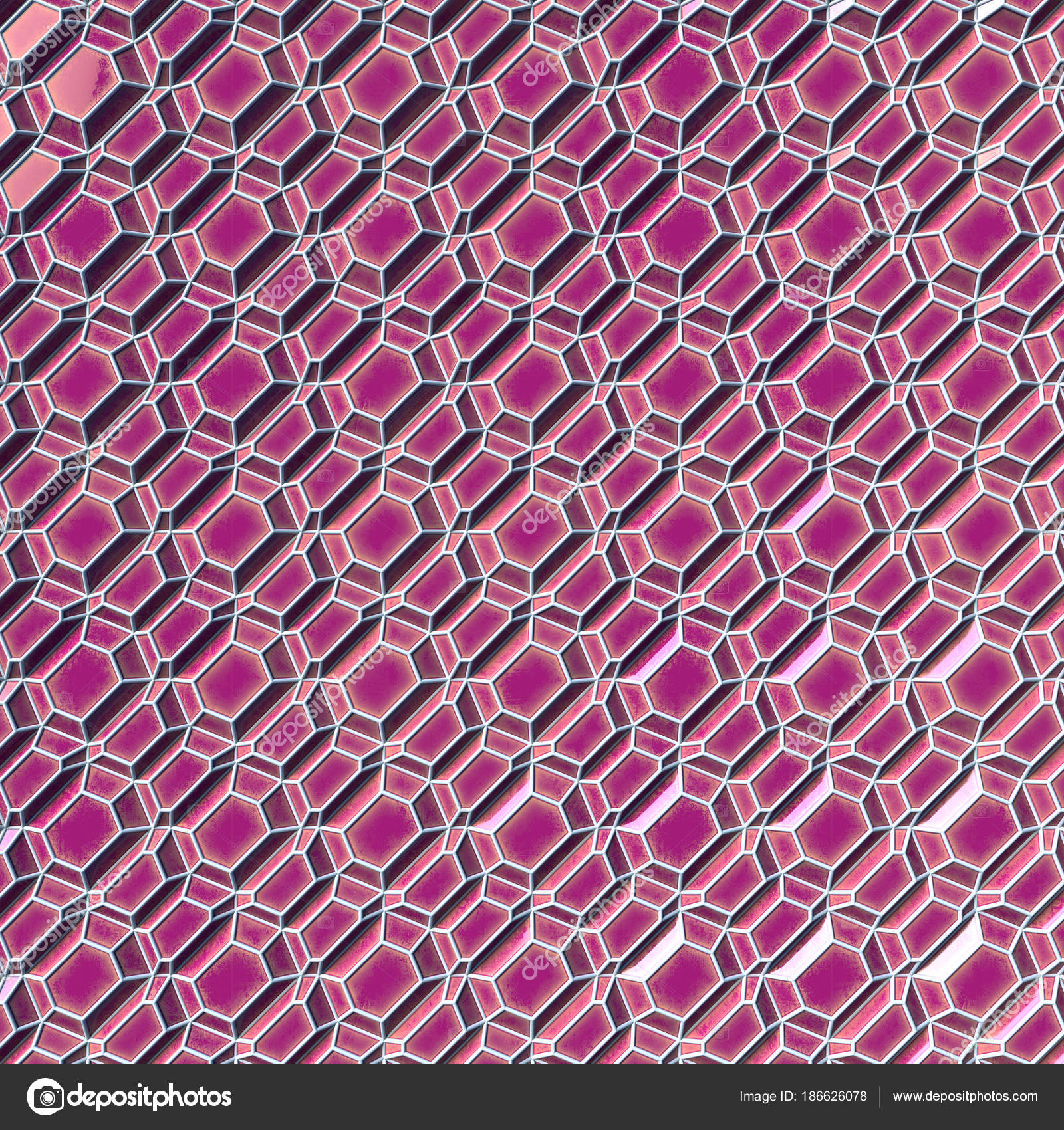 Reflective metallic abstract surface pattern. 3d rendering — Stock ...