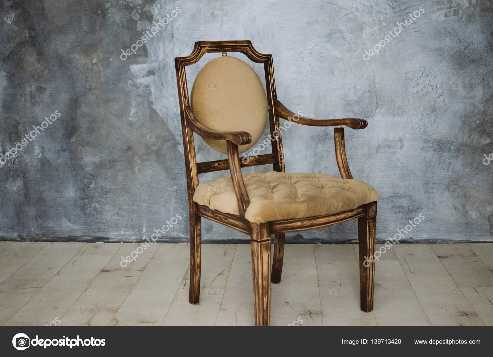 Chair on a background of gray — Stock Photo © chaos_08.bk.ru #139713420