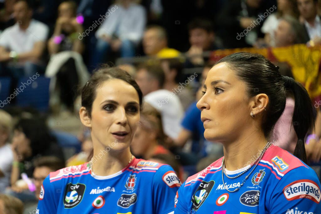 Berlín, Alemania - 21 de mayo de 2019: Jugadoras de voleibol Federica ...