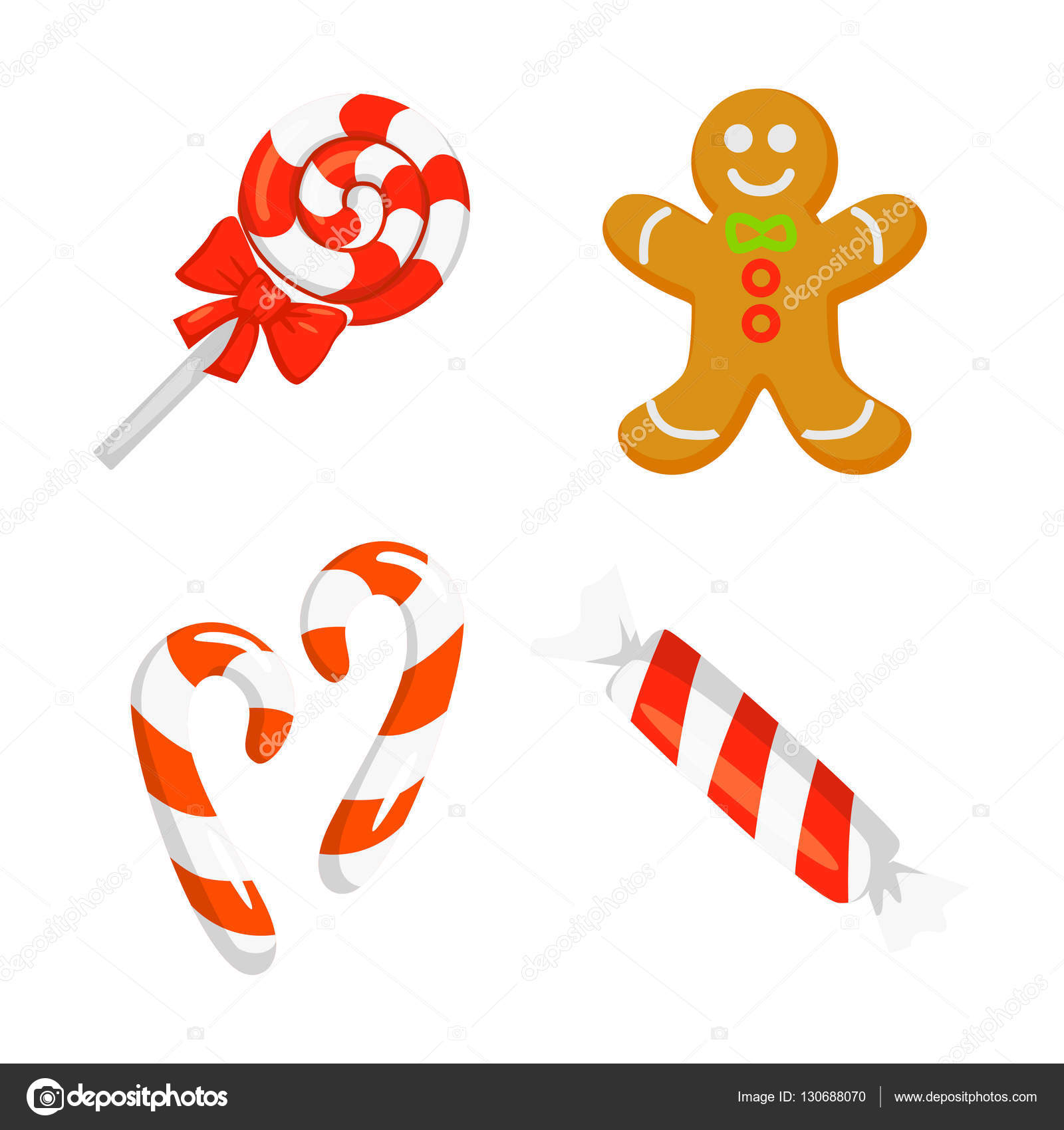 Boże Narodzenie ikony zestaw kolekcji Vector. kreskówka. Nowy rok ...