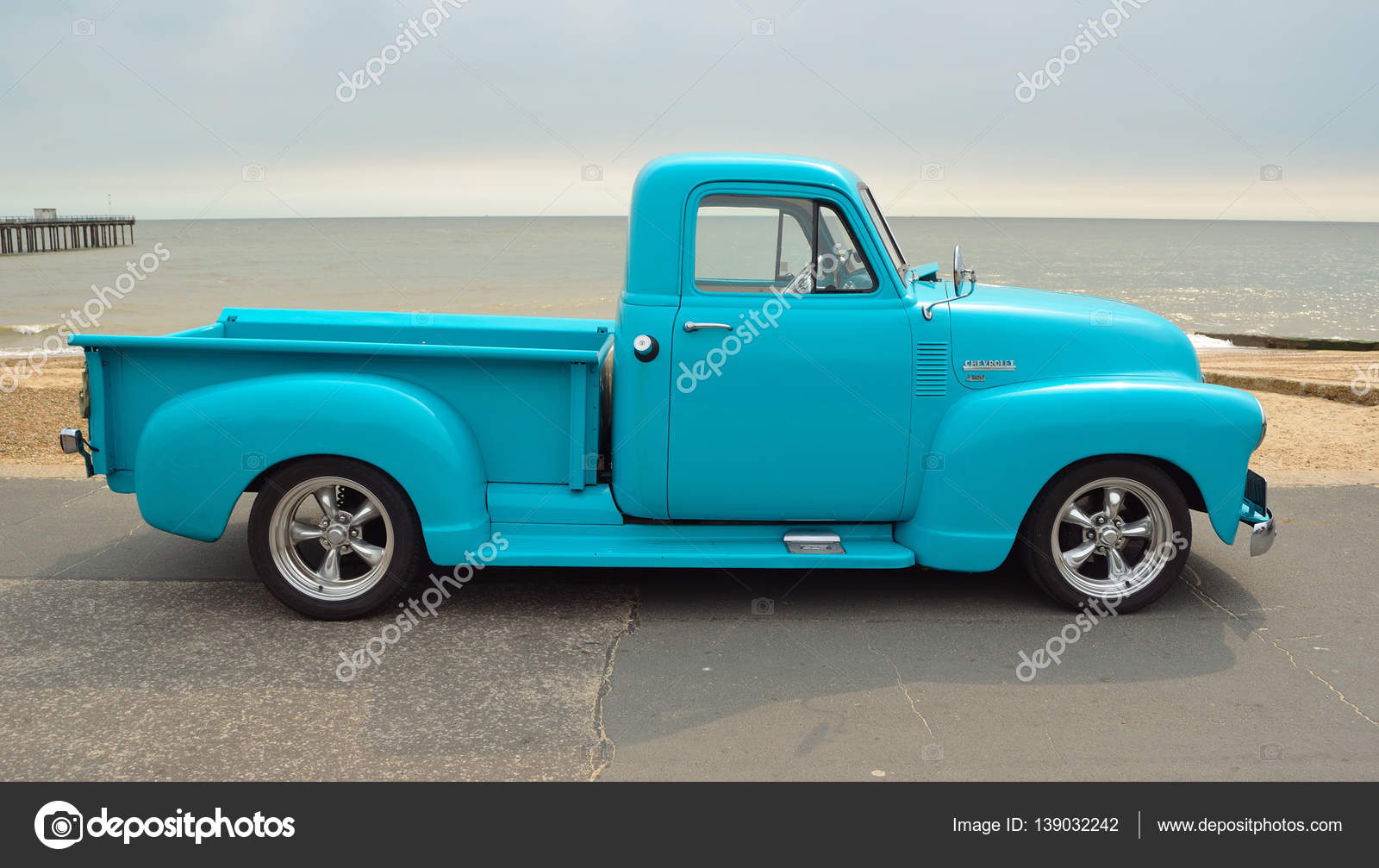 Old Light Blue Ford Truck
