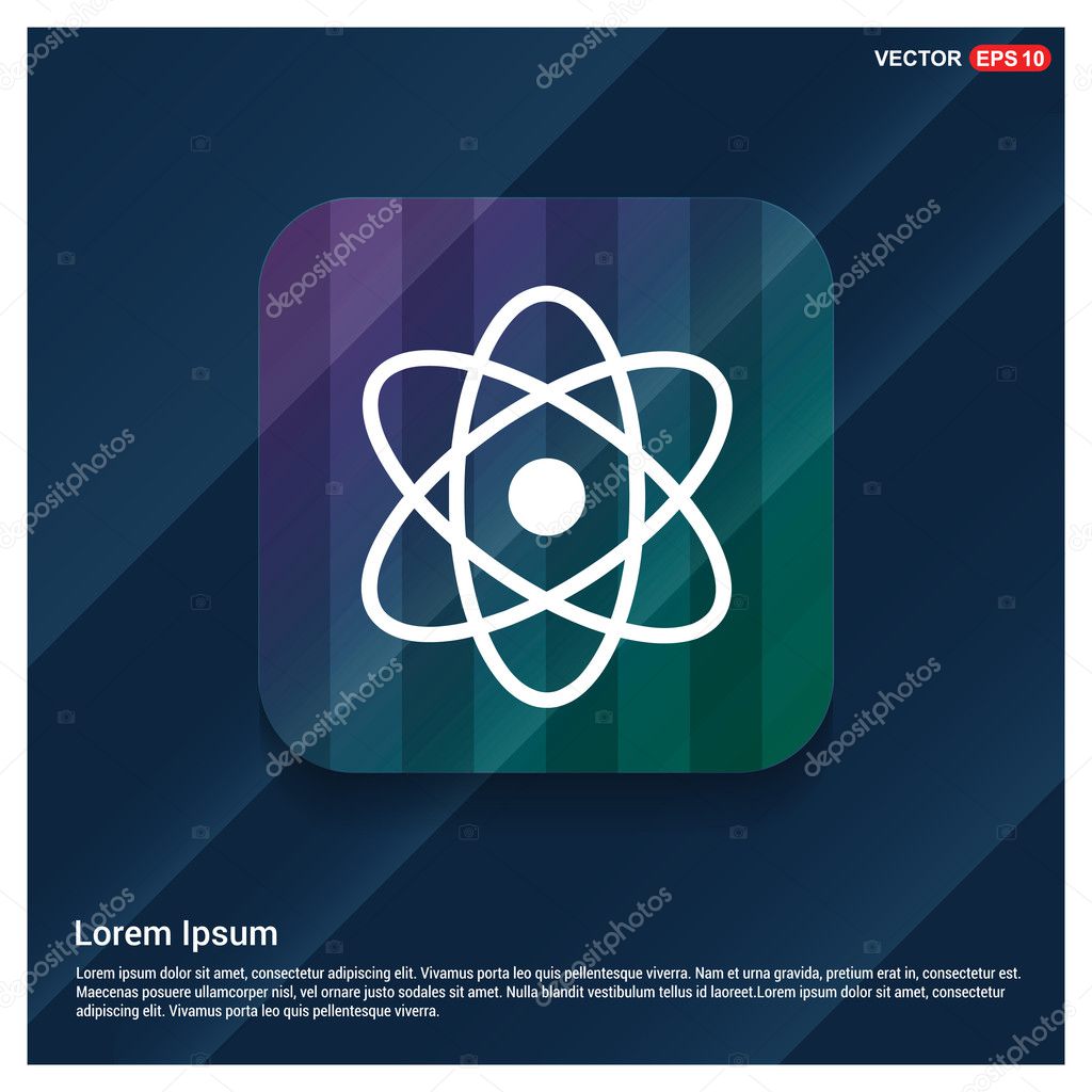 Átomo, símbolo de la física vector, gráfico vectorial © ibrandify ...