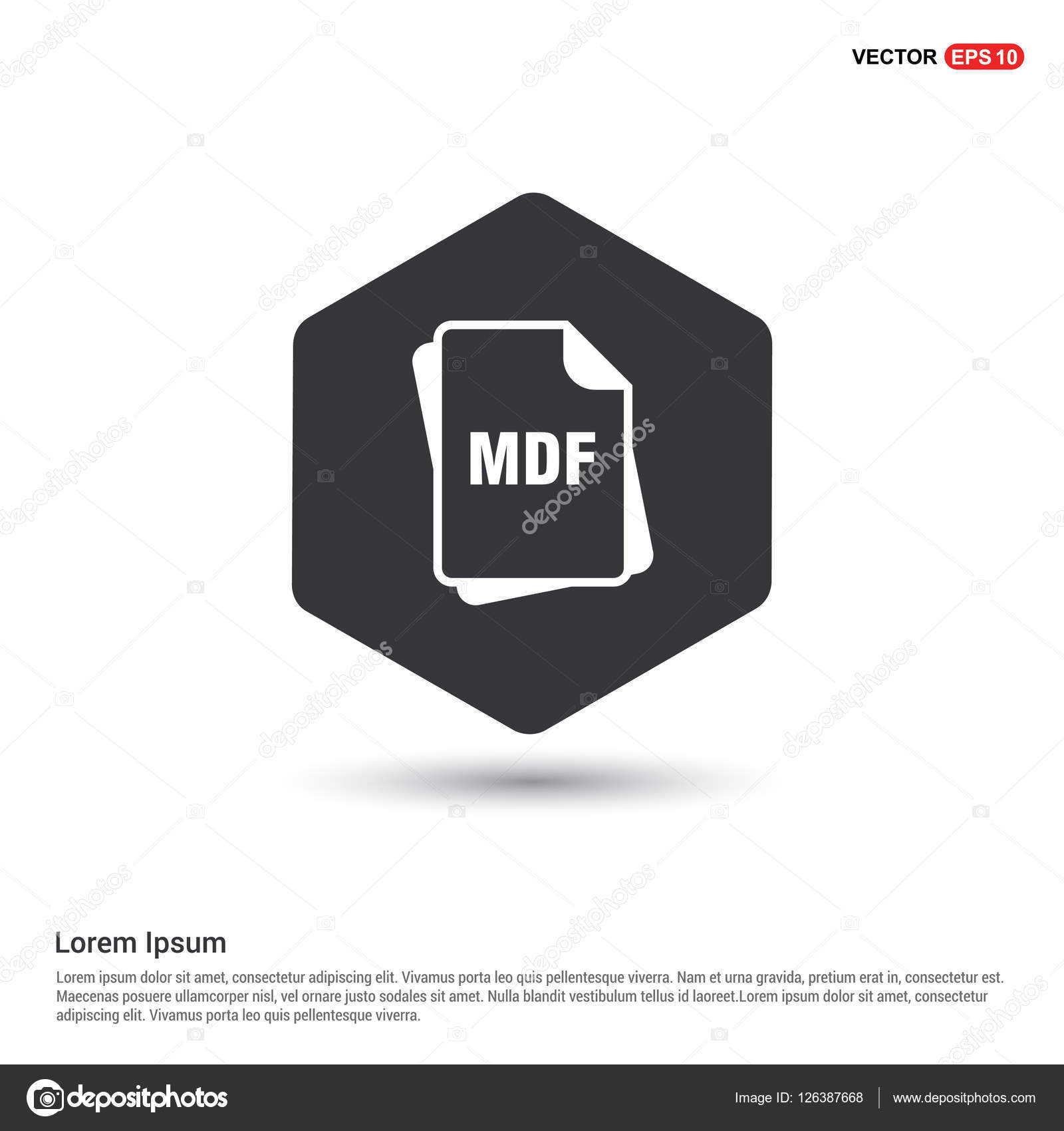 MDF file format icon Stock Vector Image by ©ibrandify #126387668