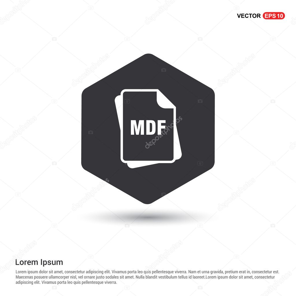 MDF file format icon Stock Vector Image by ©ibrandify #126387668
