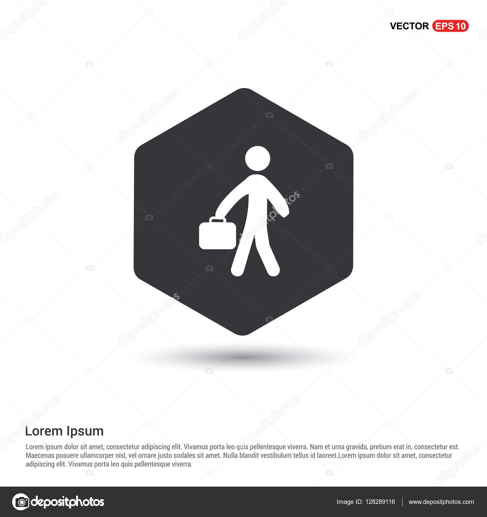 Man holding briefcase icon Stock Vector Image by ©ibrandify #128289116