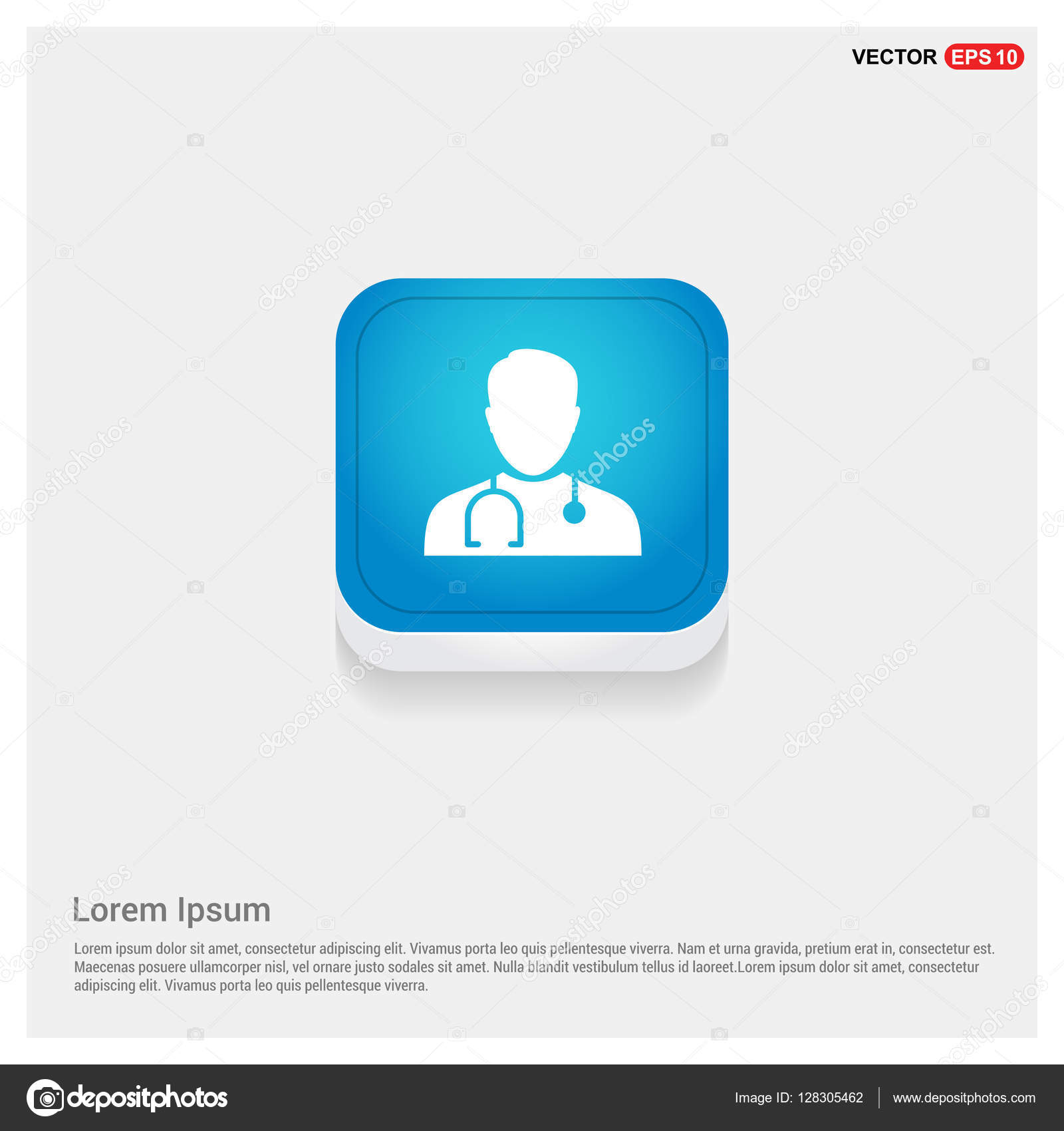 Doctor user icon Stock Vector Image by ©ibrandify #128305462