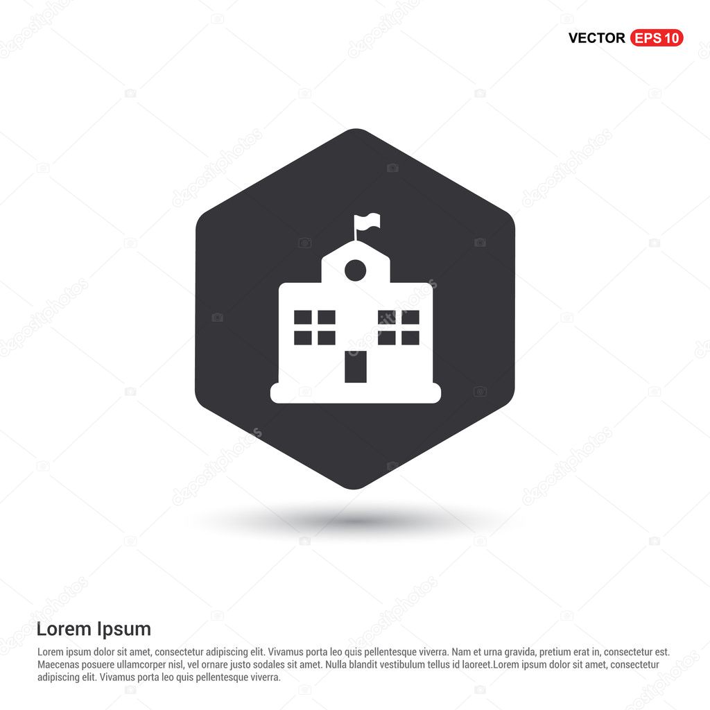 Icono de edificio escolar Vector de stock #128304084 de ©ibrandify