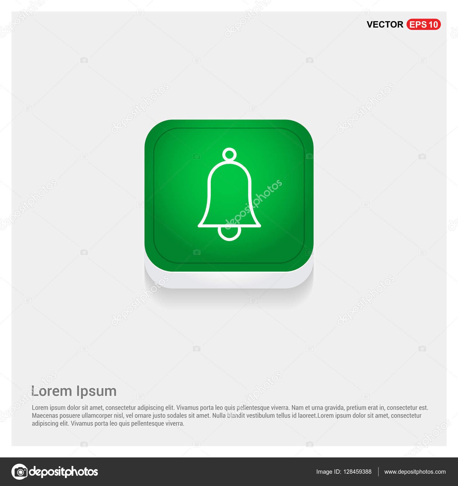 Bell Icon. Flat pictogram icon Stock Vector Image by ©ibrandify #128459388