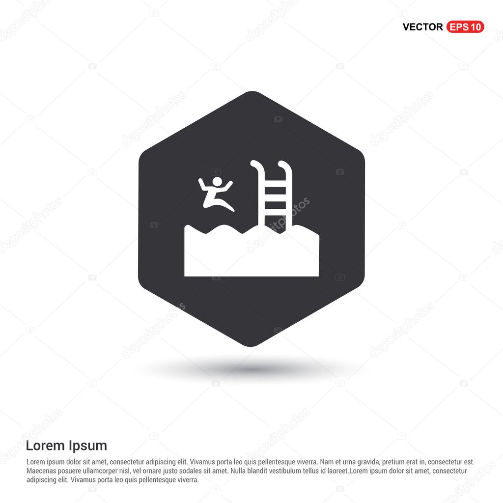 Jumping in water icon Stock Vector by ©ibrandify 128786012
