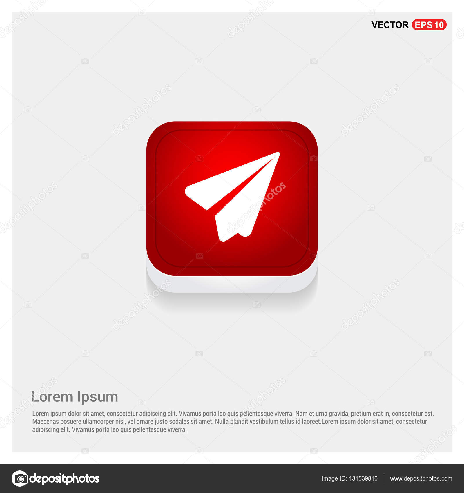 Red button icon Stock Vector Image by ©ibrandify #131539810