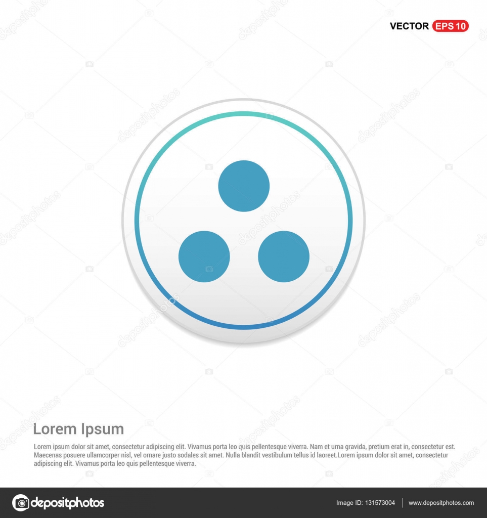 Icono de diagrama de círculo con tres puntos Vector de stock por ...