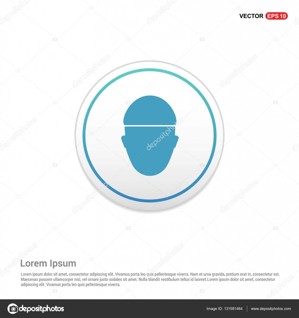 Human head in blue button Stock Vector by ©ibrandify 131581464