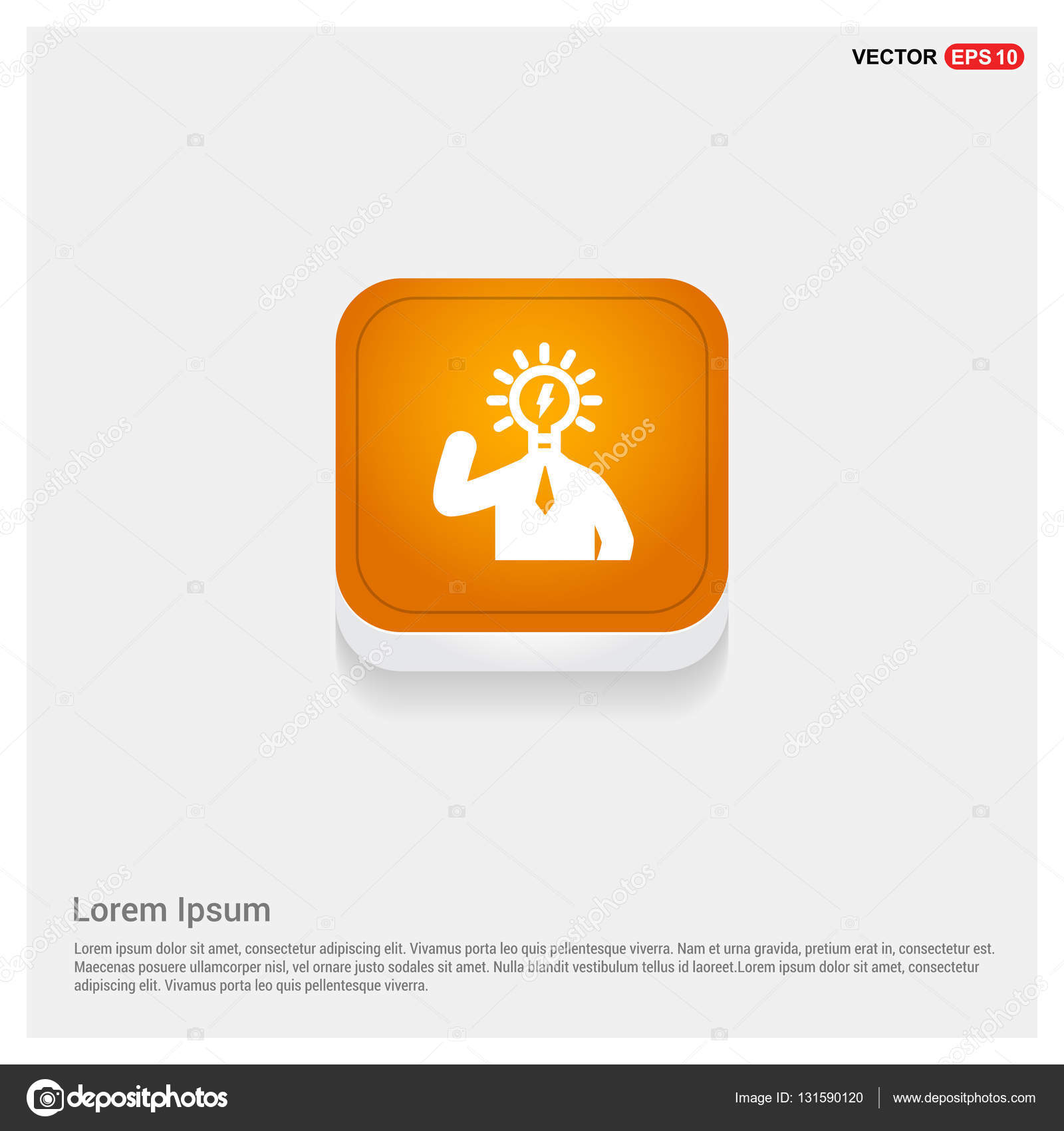 Man with idea icon Stock Vector by ©ibrandify 131590120