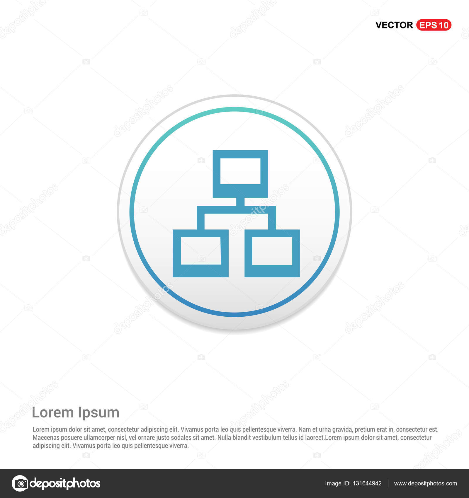 Hierarchical network icon Stock Vector Image by ©ibrandify #131644942
