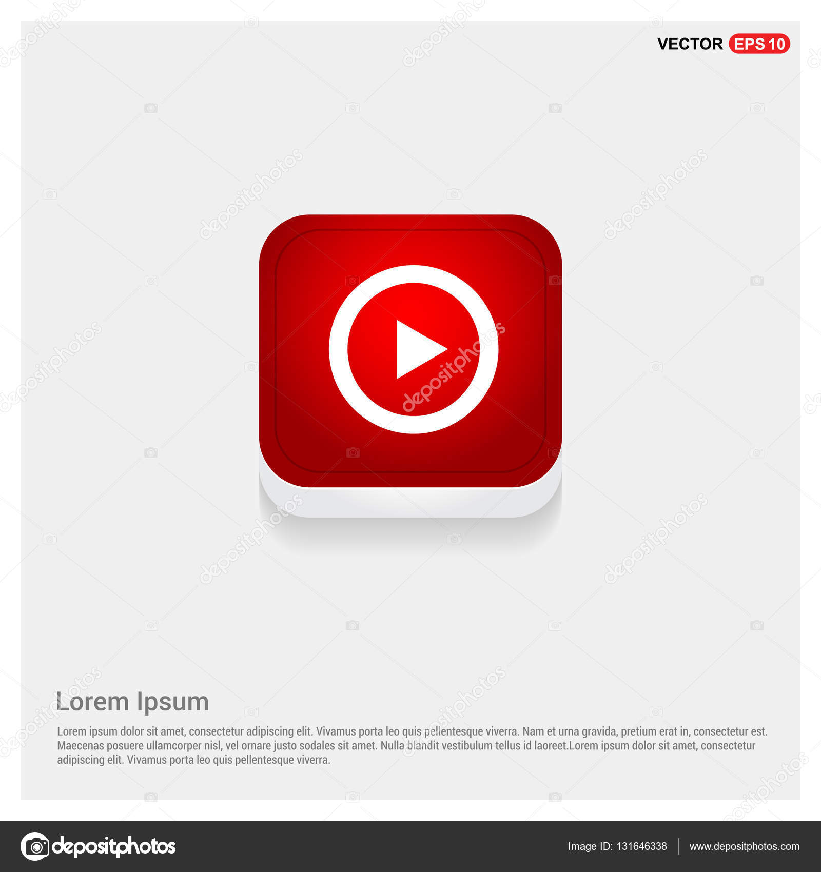 Play button icon Stock Vector by ©ibrandify 131646338