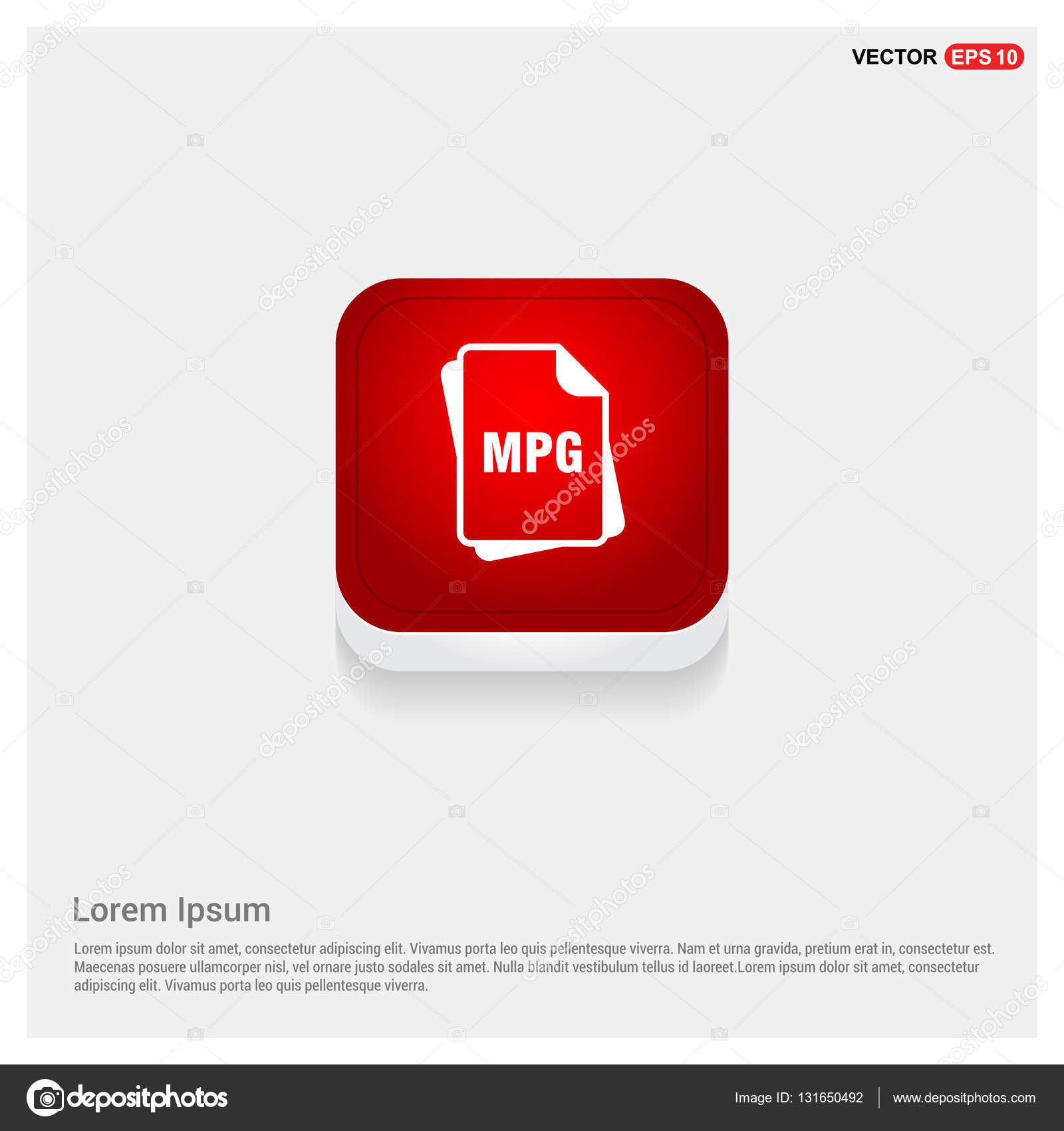 Mpg file format icon Stock Vector by ©ibrandify 131650492