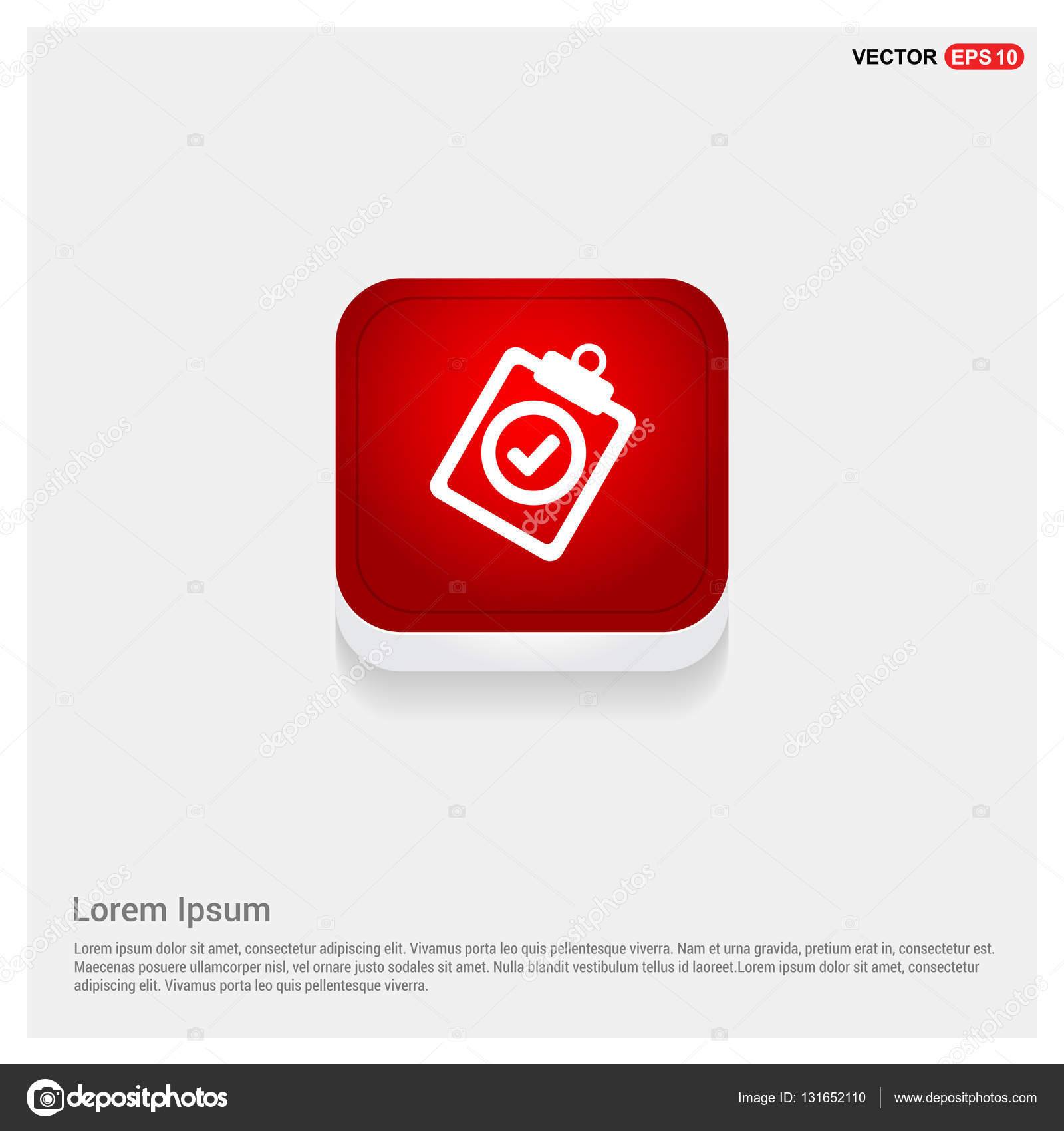 Report, check list icon Stock Vector by ©ibrandify 131652110