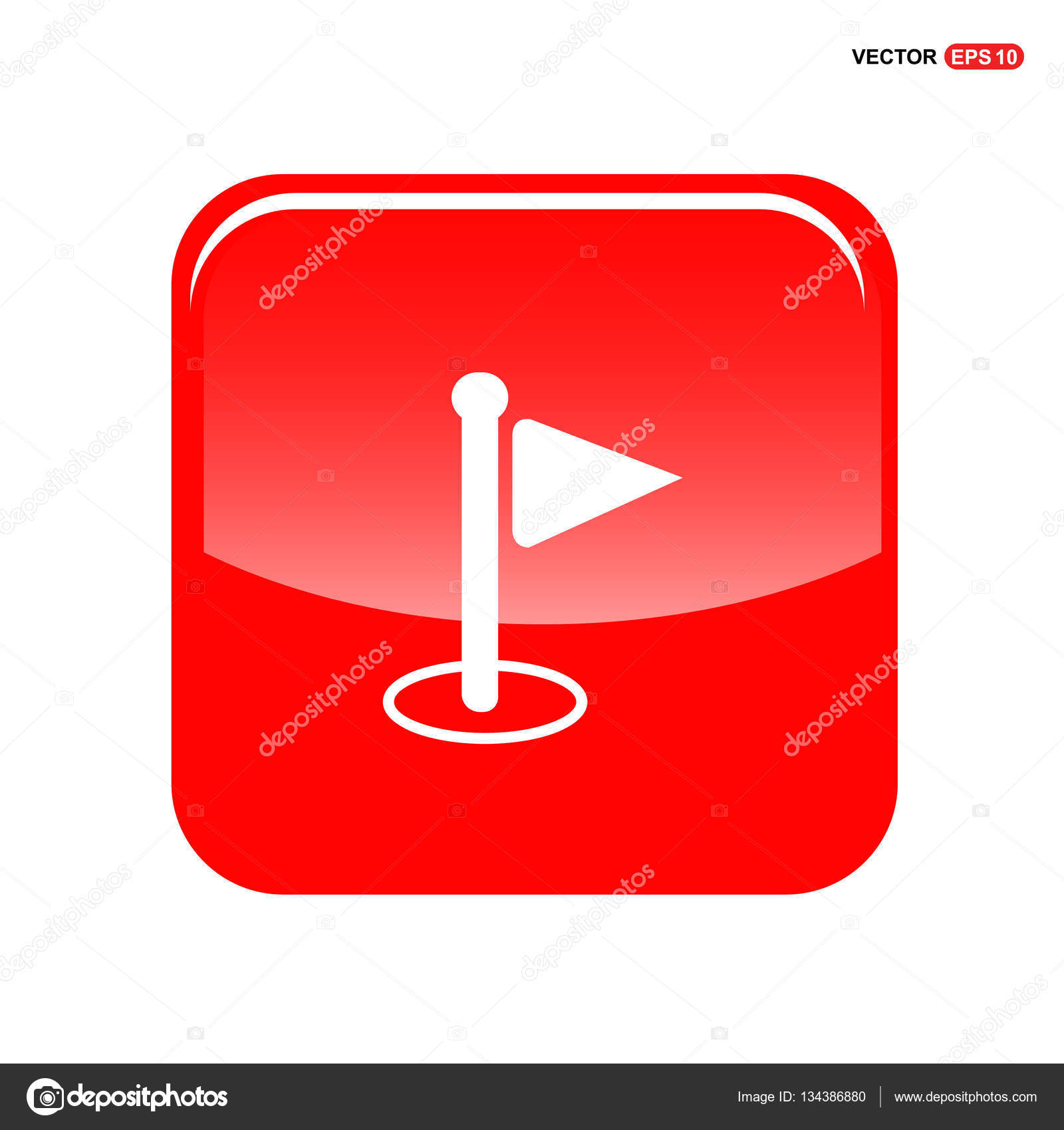 Red button icon Stock Vector Image by ©ibrandify #134386880