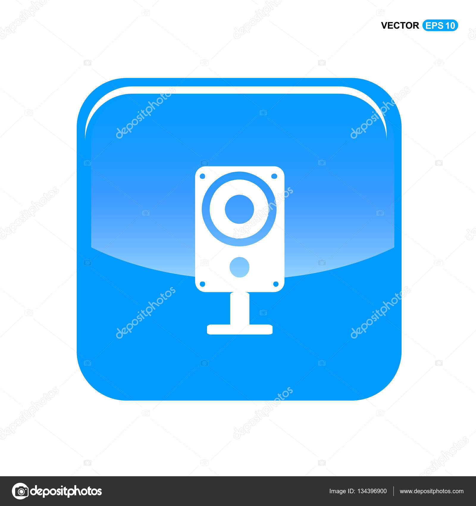 Blue button icon Stock Vector Image by ©ibrandify #134396900