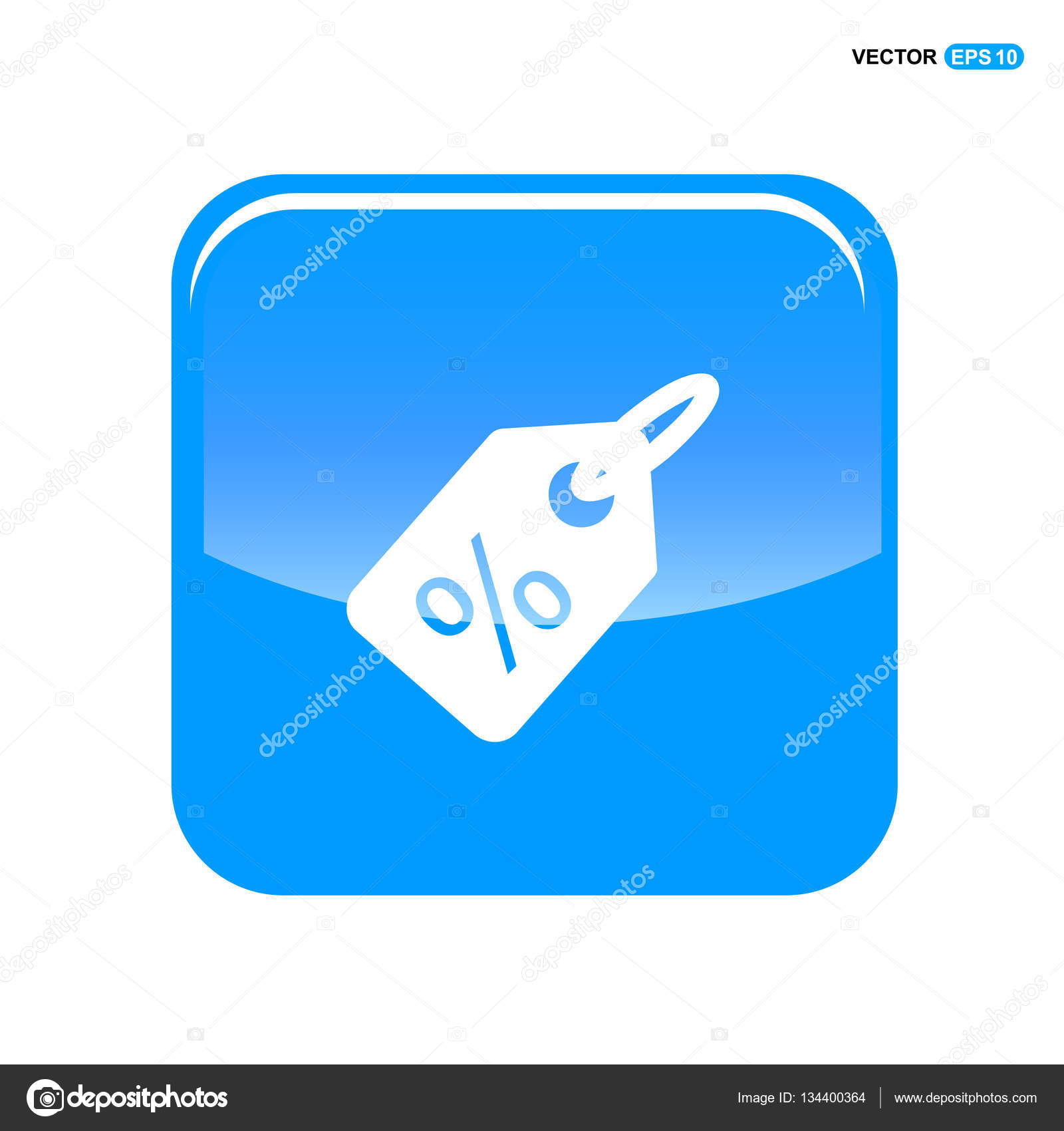 Blue Price Tag Icon