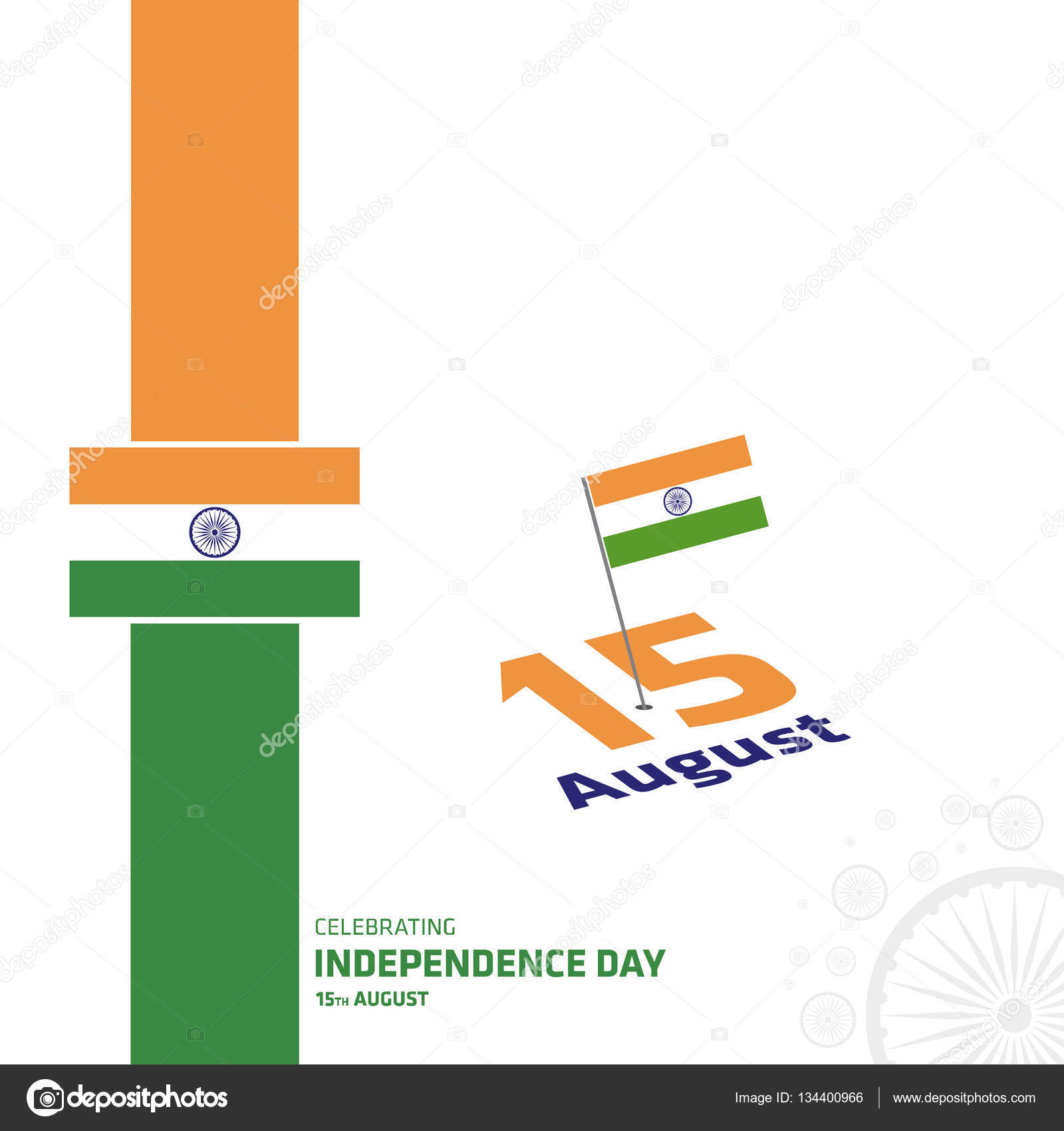 India Independence Day card Stock Vector by ©ibrandify 134400966